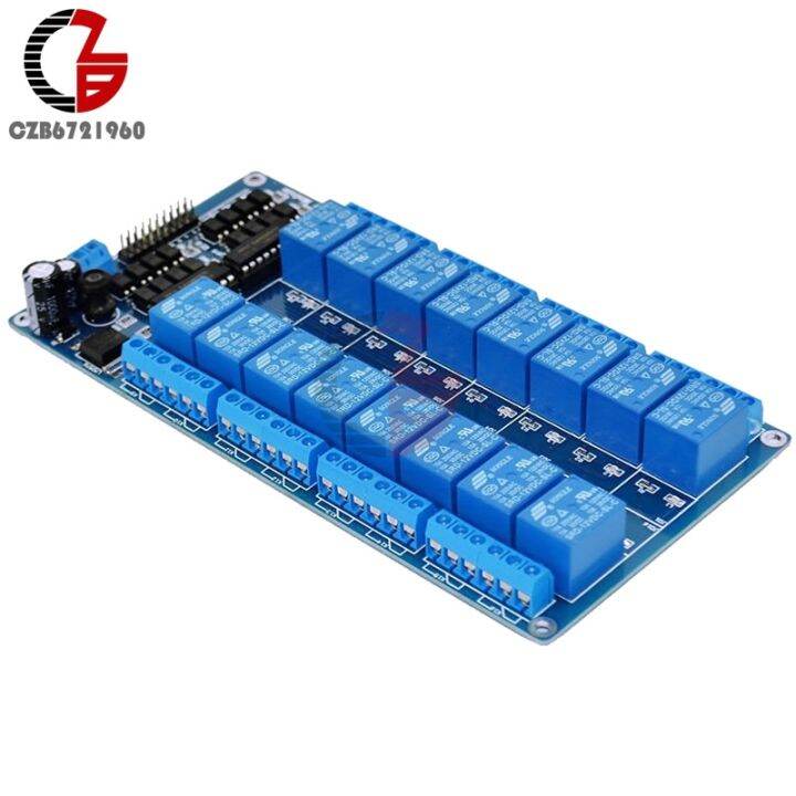 【CW】 12V 16 Channel Relay Shield Module with Optocoupler LM2576 ...