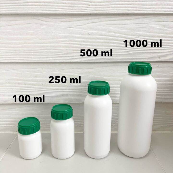 ขวดปุ๋ย ขวดใส่สารเคมี ขวดใส่ยาฆ่าแมลง ขวด HDPE ขนาด 100ml , 250 ml, 500 ml, 1000 ml พร้อมฝาสี ...
