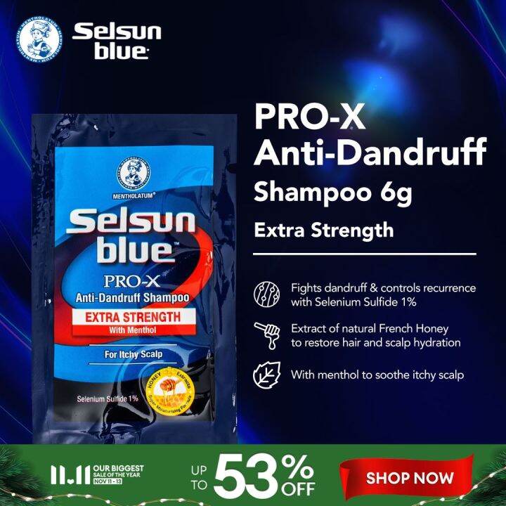 Selsun Blue PRO-X ANTI-DANDRUFF SHAMPOO 6g sachet | Lazada PH