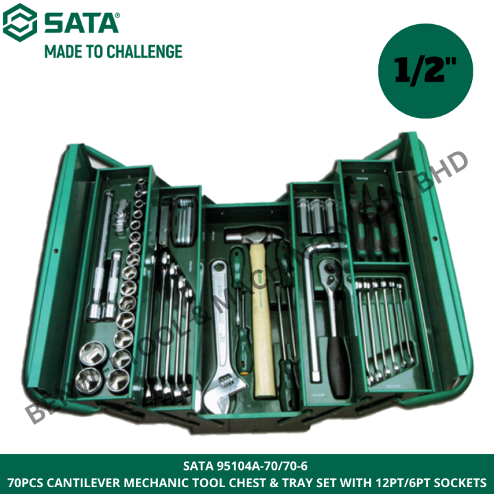 TOOLS BOX / SOCKET SET / SATA 95104A-70/70-6 70 PCS SATA CANTILEVER ...