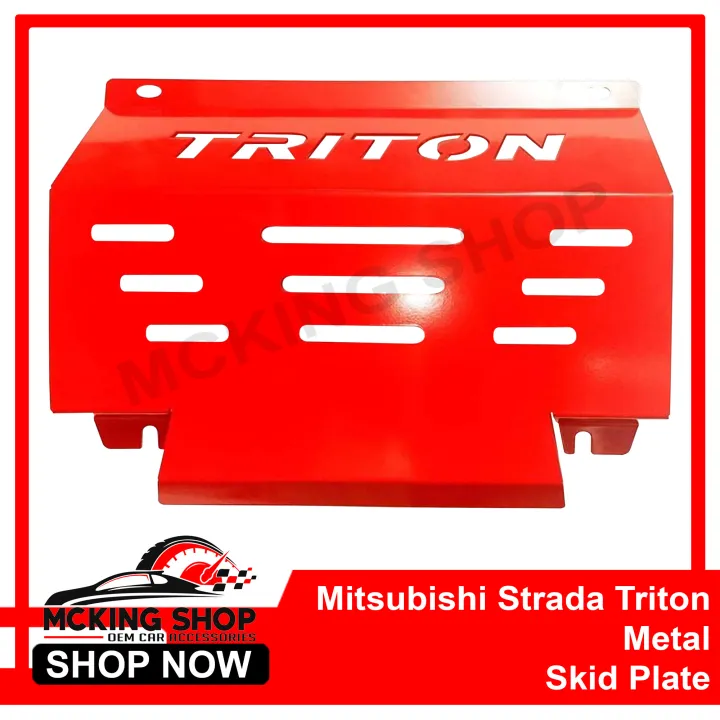 Mitsubishi Strada Triton 2016-2020 Metal Skid Plate (Red) | Lazada PH