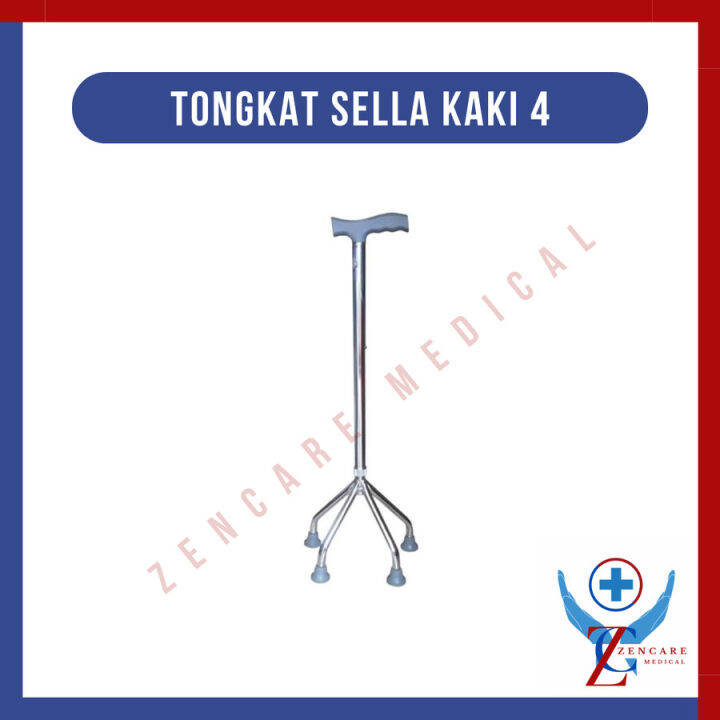 Tongkat Kaki Sella 4 Kaki / Alat Bantu Jalan | Lazada Indonesia