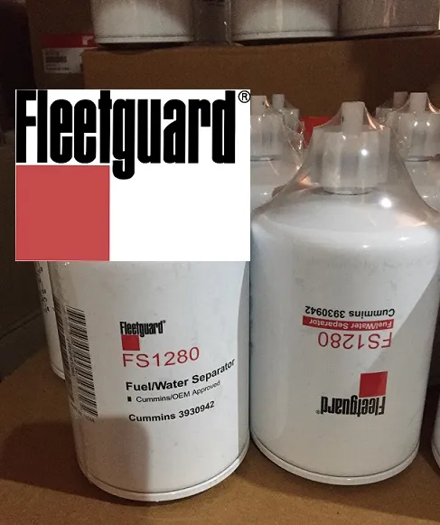 FS1280 Fuel Filter / Water Separator Spin-On Fleetguard Genuine Parts ...