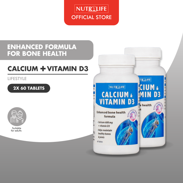 NutriLife Calcium + Vitamin D3 (60 tablets) Bundle of 2 | Lazada Singapore