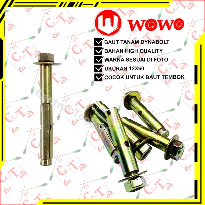 Central Tools 21 - Baut Tanam Beton Tembok Dynabolt 12X60 Baut Tembok ...