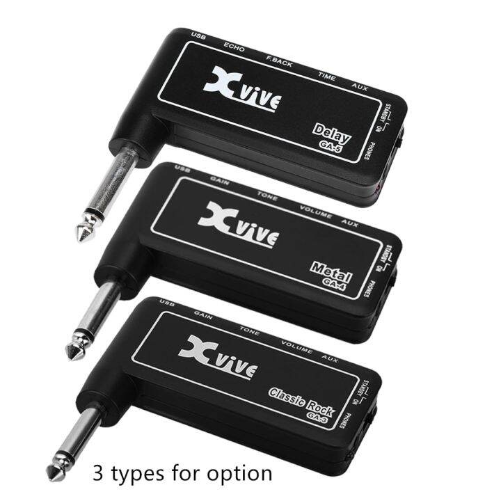 Xvive Mini Portable Rechargeable Electric Guitar Plug Headphone Amp ...