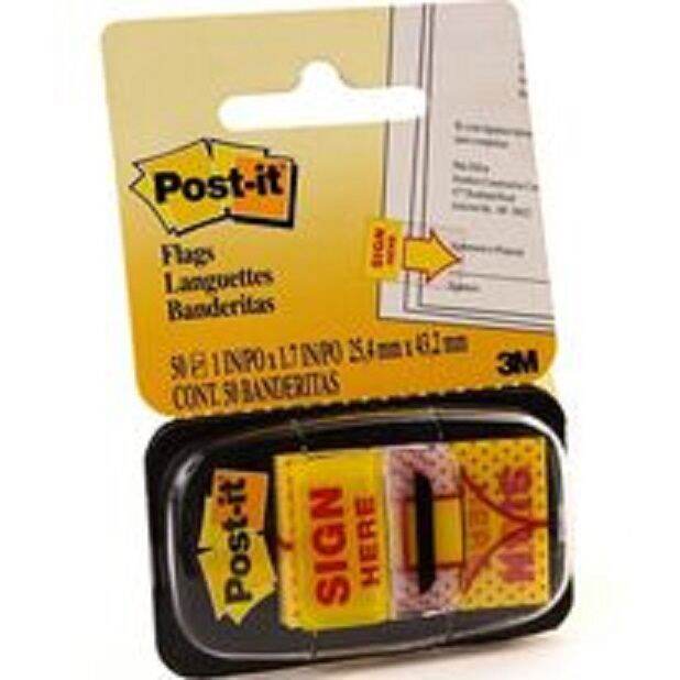 3M SIGN HERE 1 X 1.7 INCH 50 PCS PER PAD | Lazada PH