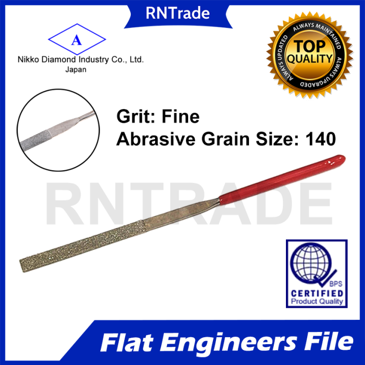 NIKKO Diamond File Flat Engineers File 5.5" Fine Grit (Asahi Tombo ...