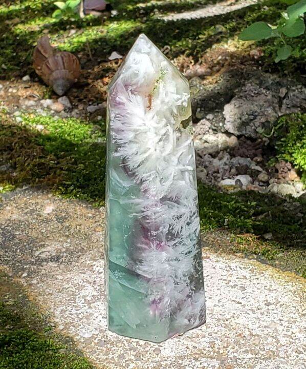 (C&S Handcrafted) Genuine Natural Flourite Angel's Feather (Scolecite ...