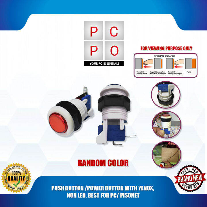 PUSH BUTTON /POWER BUTTON WITH YENOX, NON LED, BEST FOR PISONET | Lazada PH