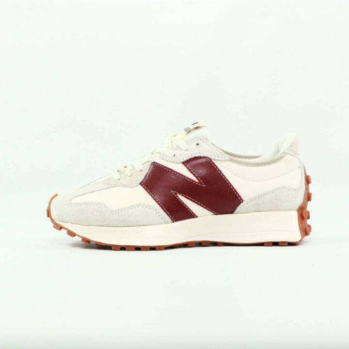 New BALANCE 327 WHITE MOONBEAM BURGUNDY | Lazada