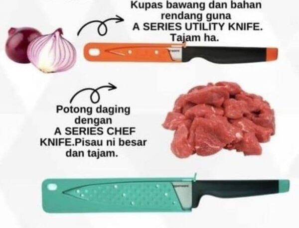 Tupperware A Series Chef Knife/ A series Utility Knife / U Series Knife ...