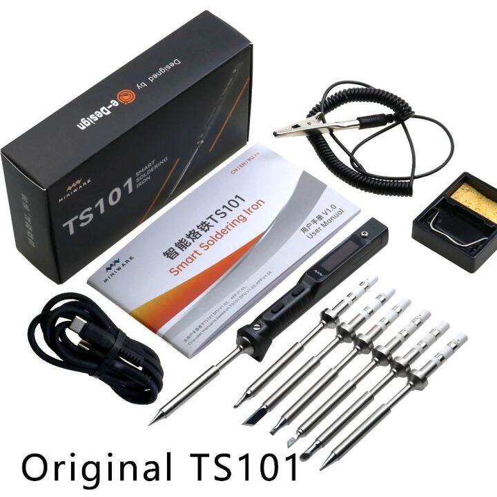 Miniware TS101 Soldering Iron Electric 65W Temperature Programmed LCD ...