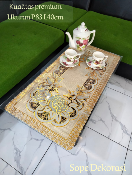 Taplak meja ruang tamu mewah ukuran 40x83cm | Lazada Indonesia