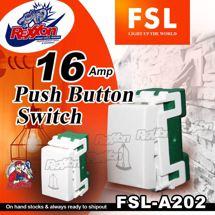 FSL 16A 250V Push Button Switch FSL-A202 Rexxon Power Tools Trading ...