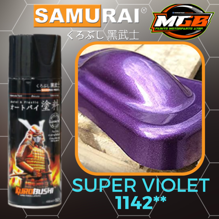 SAMURAI SPRAY PAINT 1142** Super Violet (metallic color) 400ml | Lazada PH