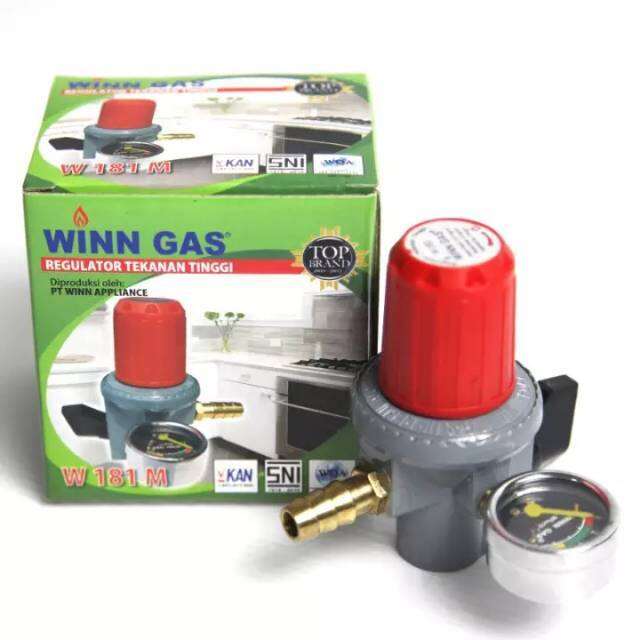 Regulator Gas WIN GAS Tekanan Tinggi + Meteran | Lazada Indonesia