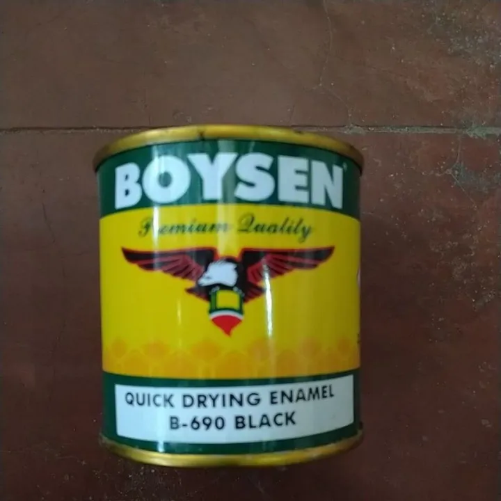 Boysen quick drying enamel paint 1/4 liter white, orange, Delft blue ...