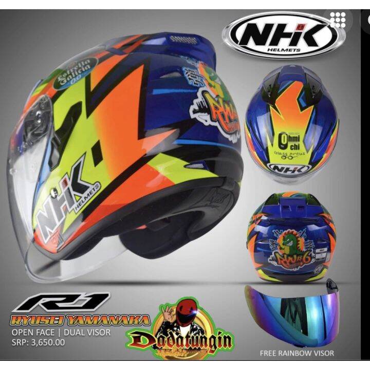 NHK R1 GP Edition Half Face Helmets + Free iridium lens | Lazada PH