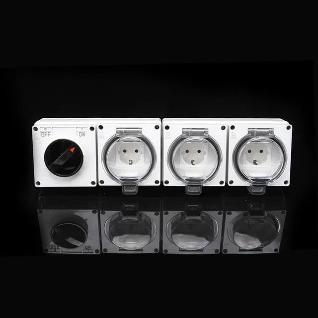 IP66 DE/RU/ES Weatherproof Waterproof Dust Proof Outdoor Wall Power ...