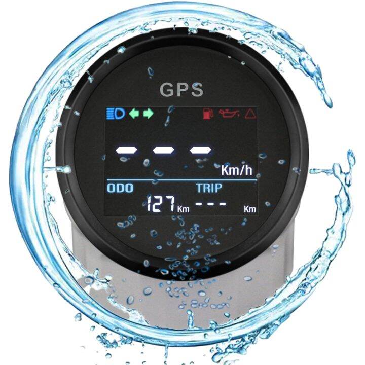New 2" 52mm Digital GPS Speedometer 0-999 Over Speed Buzzer Trip Meter ...