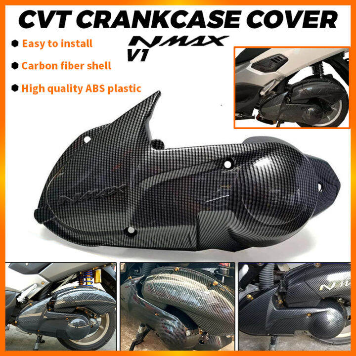 E&M Motorcycle NMAX V1 Crankcase Cover Air Filter Carbon T-5418 ...