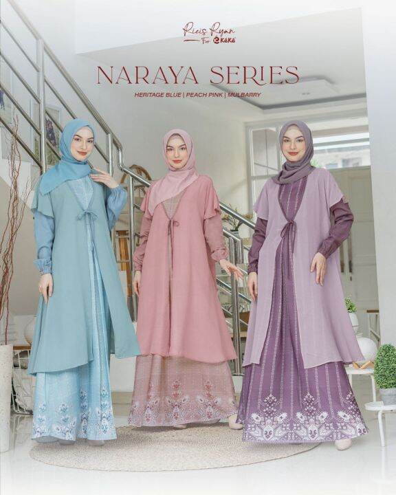 KEKE GAMIS MOTIF MUSLIM TERBARU NARAYA SERIES RIA RICIS/BAJU LEBARAN ...