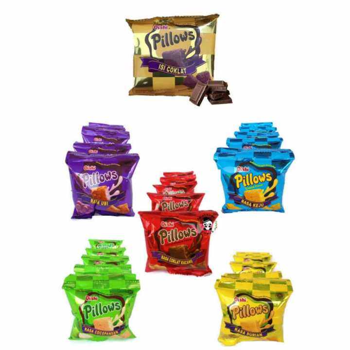 Wafer pillow Oishi Pillows Snack (1 pack 20 pcs) cemilan enak dan murah ...