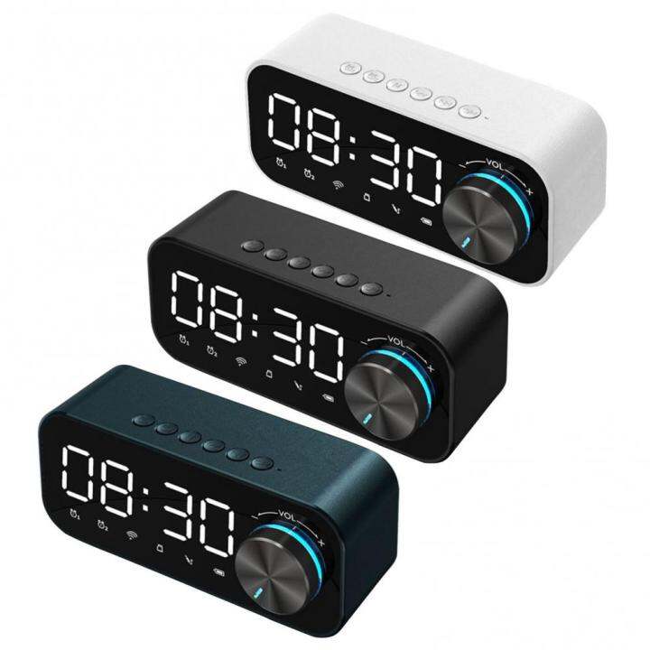 Speaker Bluetooth with FM Radio B126 Jam Alarm Clock LED Display ...