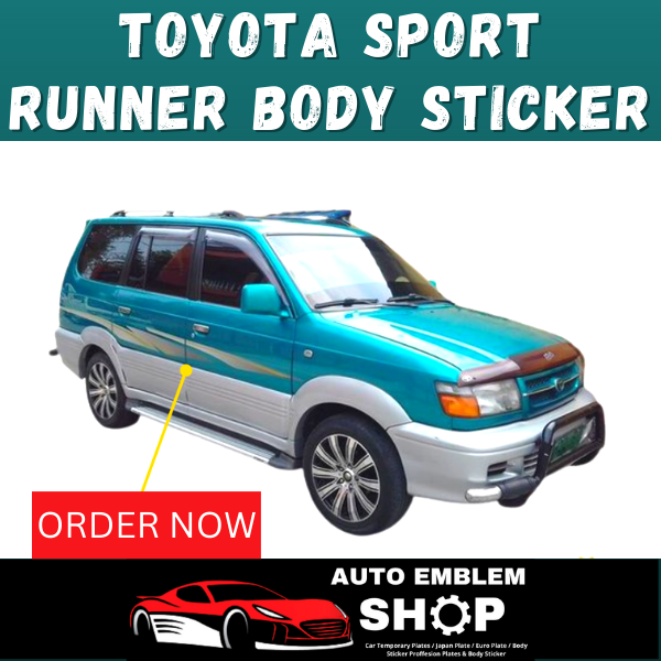 Toyota Sports Runner Car Body Sticker Left & Right / Decals / TES006 ...