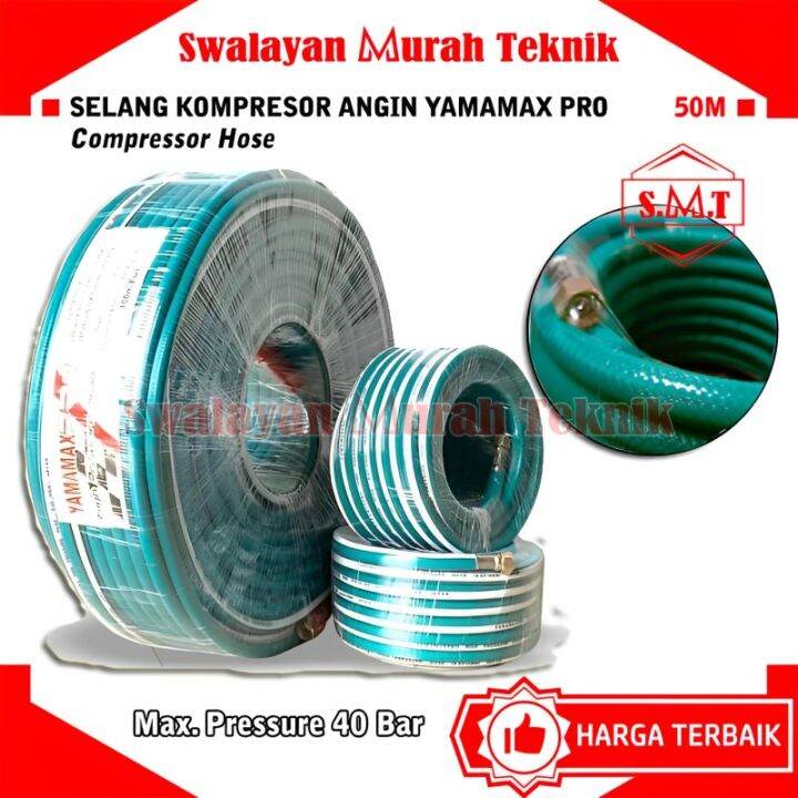 Selang Kompresor Angin 50Meter YAMAMAX PRO Compressor Hose 50 Meter ...