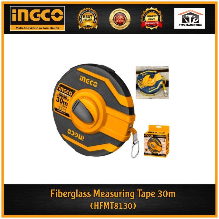 INGCO FIBERGLASS MEASURING TAPE 30m HFMT8130 | Lazada PH