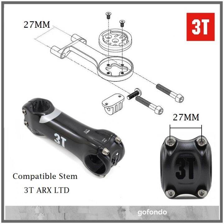 GARMIN BRYTON WAHOO COMPUTER Mount for 3T ARX LTD STEM | Lazada