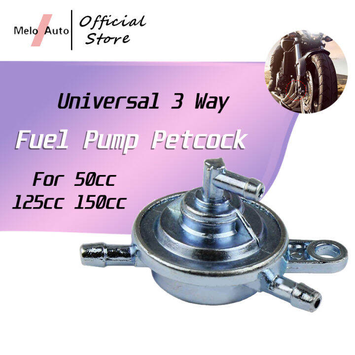 Universal 3 Port Motorcycle Fuel Cock GY6 50cc 125cc 150cc ATV Scooter ...