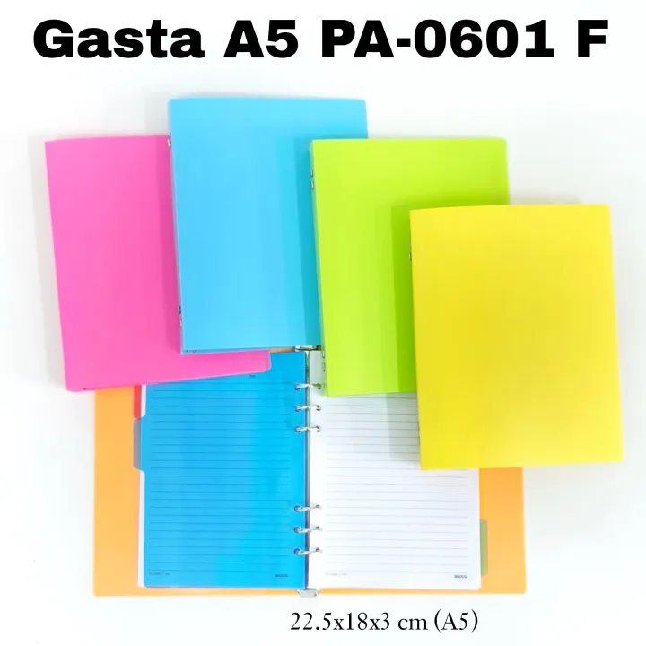 SOS Binder Note GASTA a5-PP 6 Ring Cover Warna Polos/Bindernote/Map Binder/Ring Note | Lazada ...