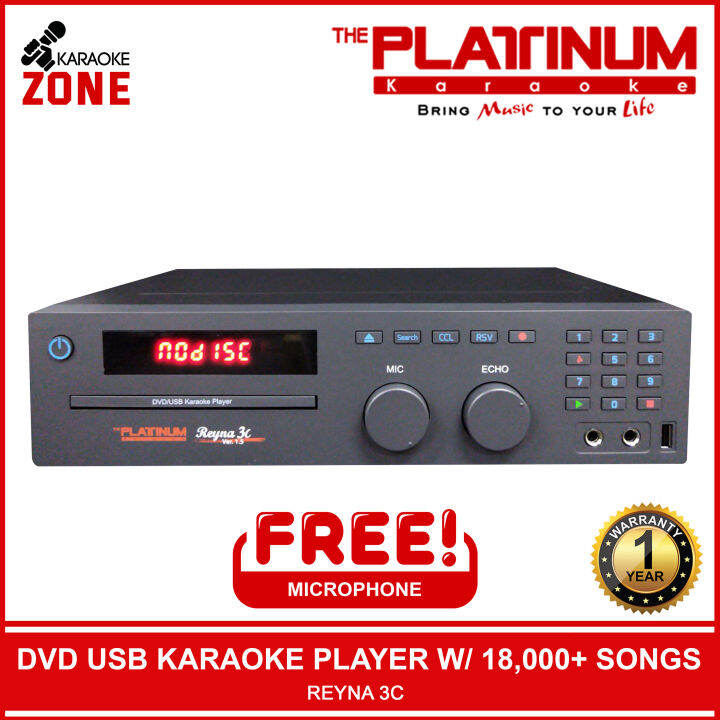 Platinum Karaoke Reyna 3C / 18,000++ Songs with Wired Mic / Reyna 3C ...