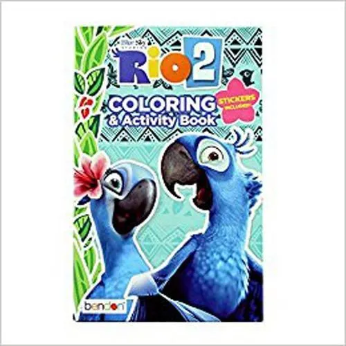 สมุดระบายสี Rio 2 Coloring And Activity Book Stickers Included, 2 Pack ...