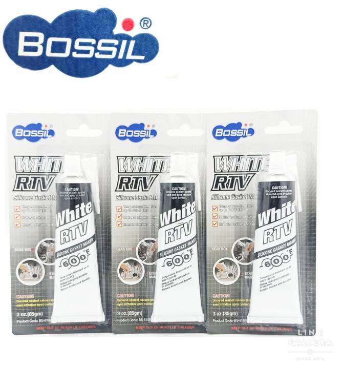 กาวทาประเก็นซิลิโคนสีขาวใช้แทนปะเก็น BOSSIL White RTV – Silicone Gasket ...