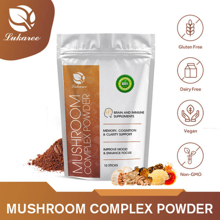 Mushroom Coffee Powder Blend with Lions Mane, Reishi, Cordyceps, Turkey ...