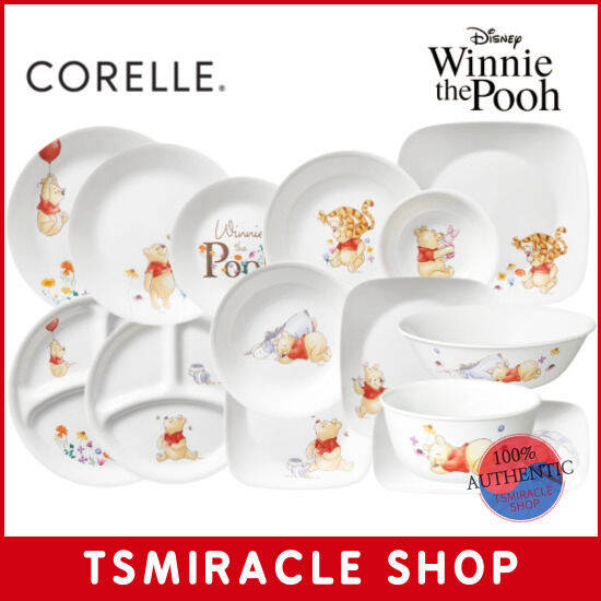 CORELLE DISNEY Winnie The Pooh Dinnerware Collection Round Plate Dish ...