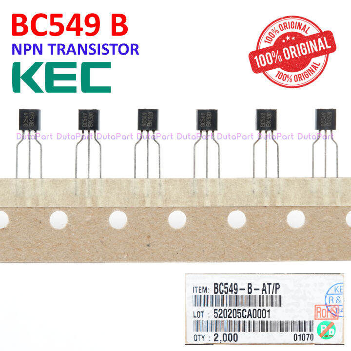 20 PCS BC549B BC549 ORIGINAL KEC KOREA NPN Transistor BC 549 B TO-92 | Lazada Indonesia