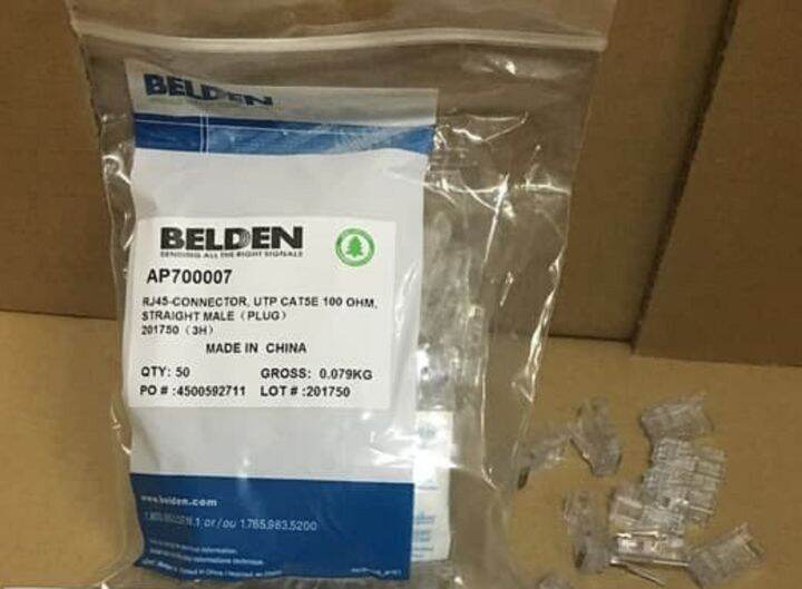 Belden Connector RJ45 Cat.5 (Konektor RJ45 AP700007) ORIGINAL | Lazada ...