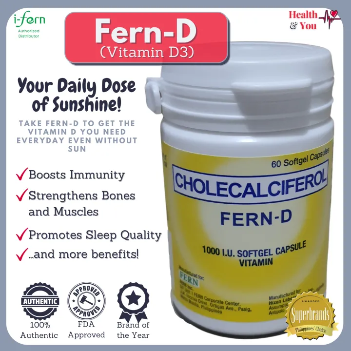 Health & You > iFern - Fern D Vitamins Original Capsules 60s - Vitamin D3 1000IU | Lazada PH