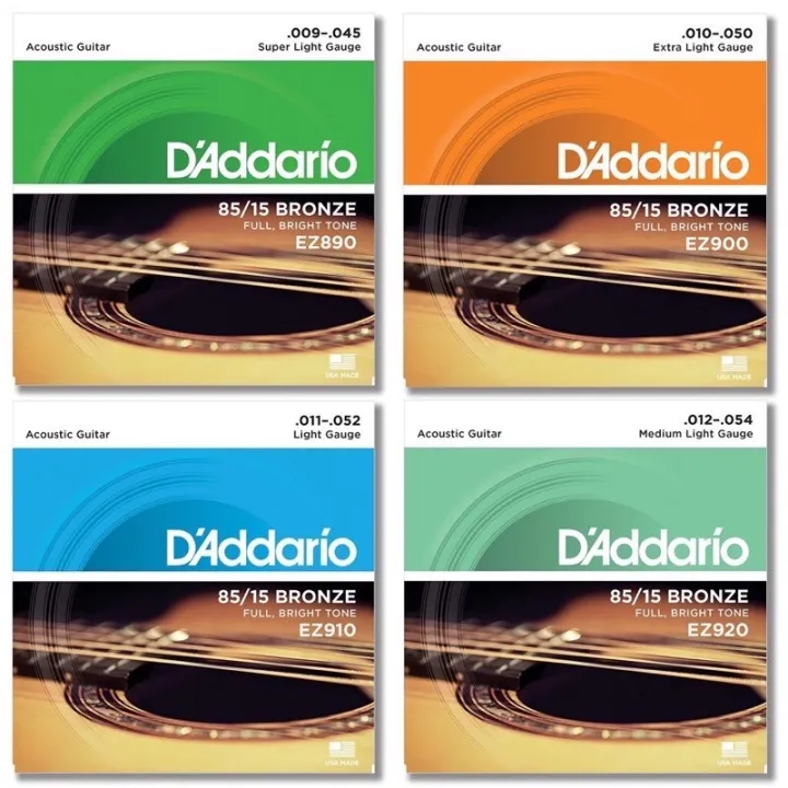สายกีตาร์โปร่ง D'addario เบอร์ 9-12 EZ-890 EZ-900 EZ-910 EZ-920 ...