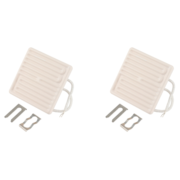 2X IR Infrared Top Heater Ceramic Heating Hot Plate 120X120MM 220V 400W ...