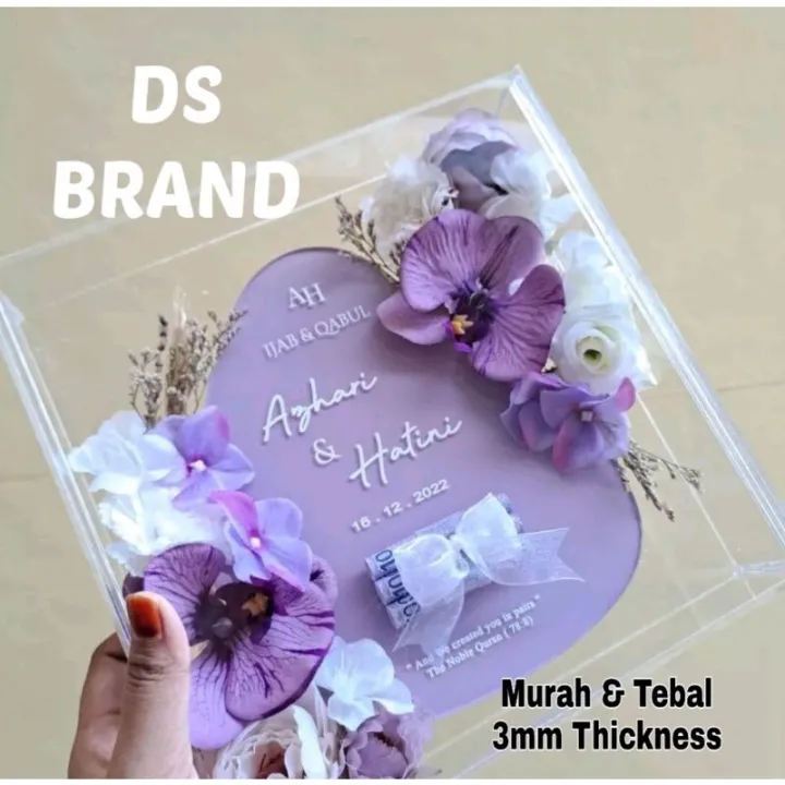 Kotak Acrylic Duit Hantaran Kahwin / Mas Kahwin / Acrylic Gift Box | Lazada