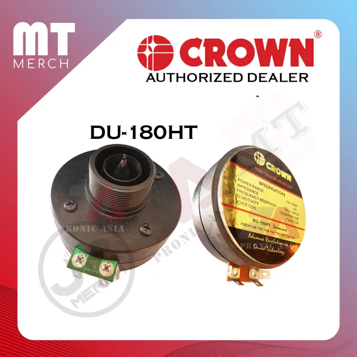 Crown DU-180HT Driver Unit 100-180 watts 8 Ohms w/ Free Capacitor ...