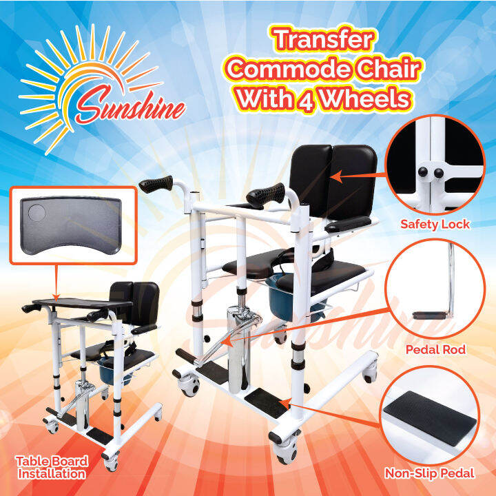 Elderly Bedridden Patient Transfer Chair / Multifunctional Lifting ...