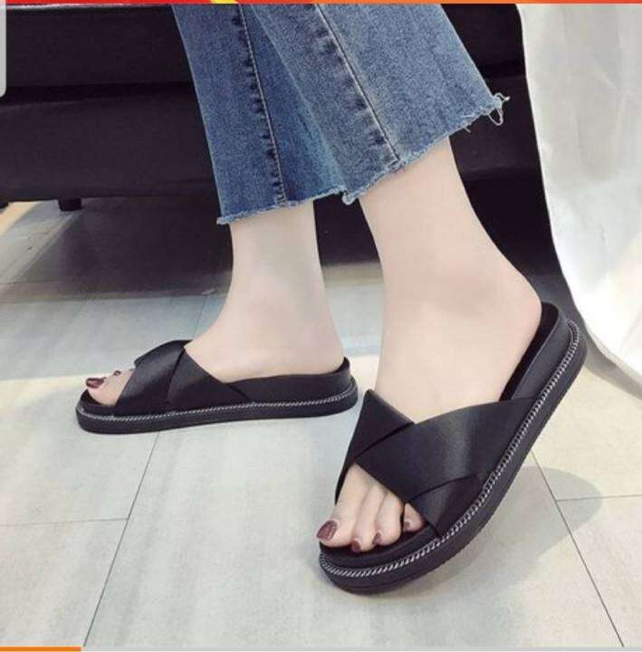 "ลดล้างสต๊อก!! New.F047 รองเท้าแตะสวมแฟชั่น สำหรับผู้หญิง ราคาพิเศษสุด ...