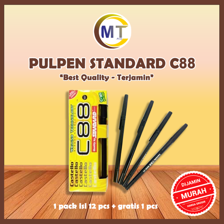 Pulpen Standard C88 | Pulpen Standar 1 lusin | Pulpen Semi Gel | Pulpen ...